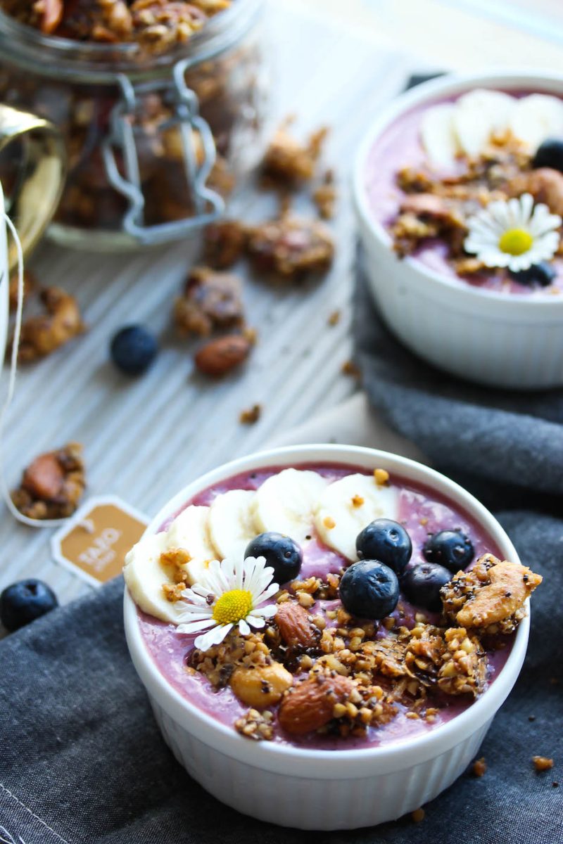Big Cluster Buckwheat Almond Butter Granola - Dishing Out Health