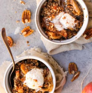 Slow Cooker Gingerbread Apple Pie Crumble | Dishing Out Health