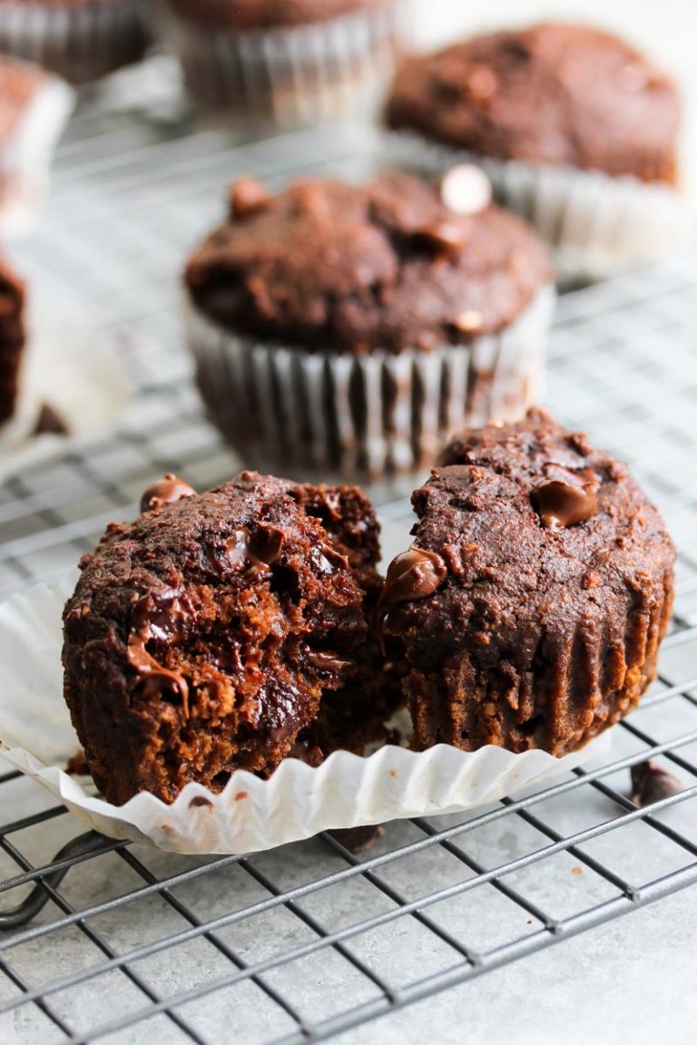 Double Chocolate Beet Muffins - Dishing Out Health