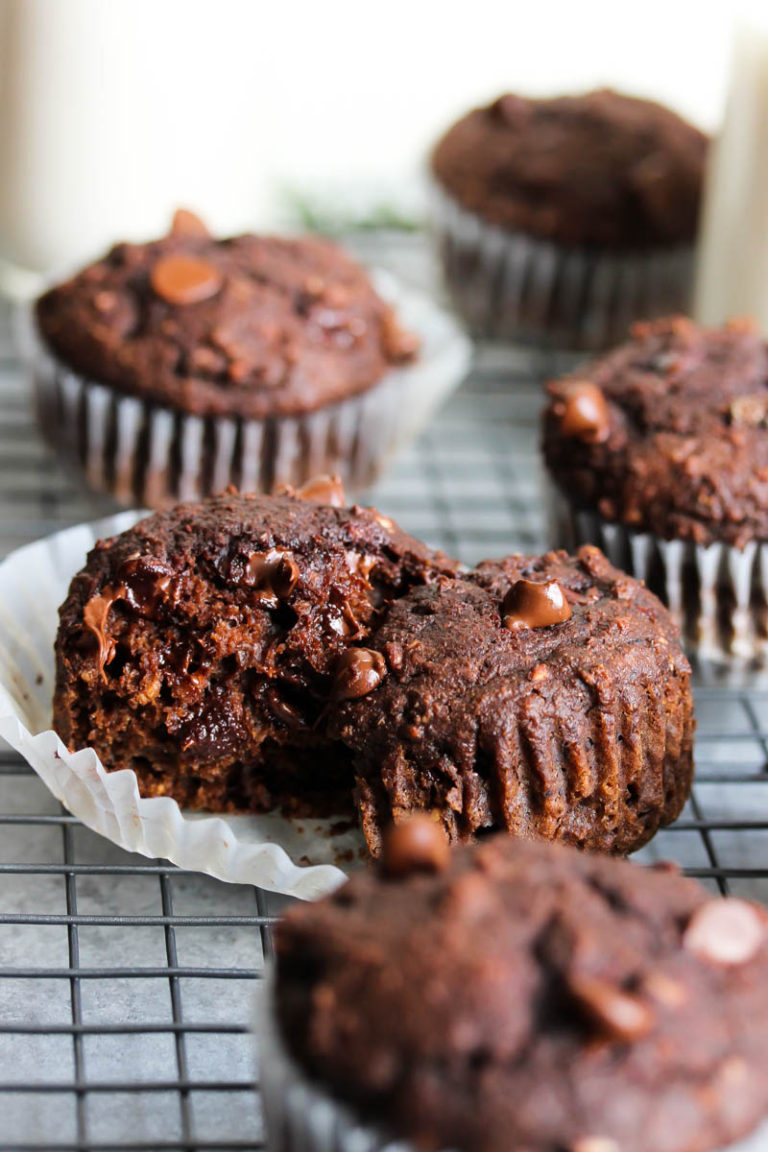 Double Chocolate Beet Muffins - Dishing Out Health