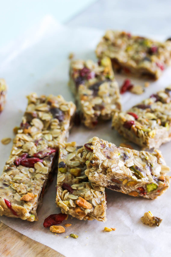 No-Bake Tahini Energy Bars - Dishing Out Health