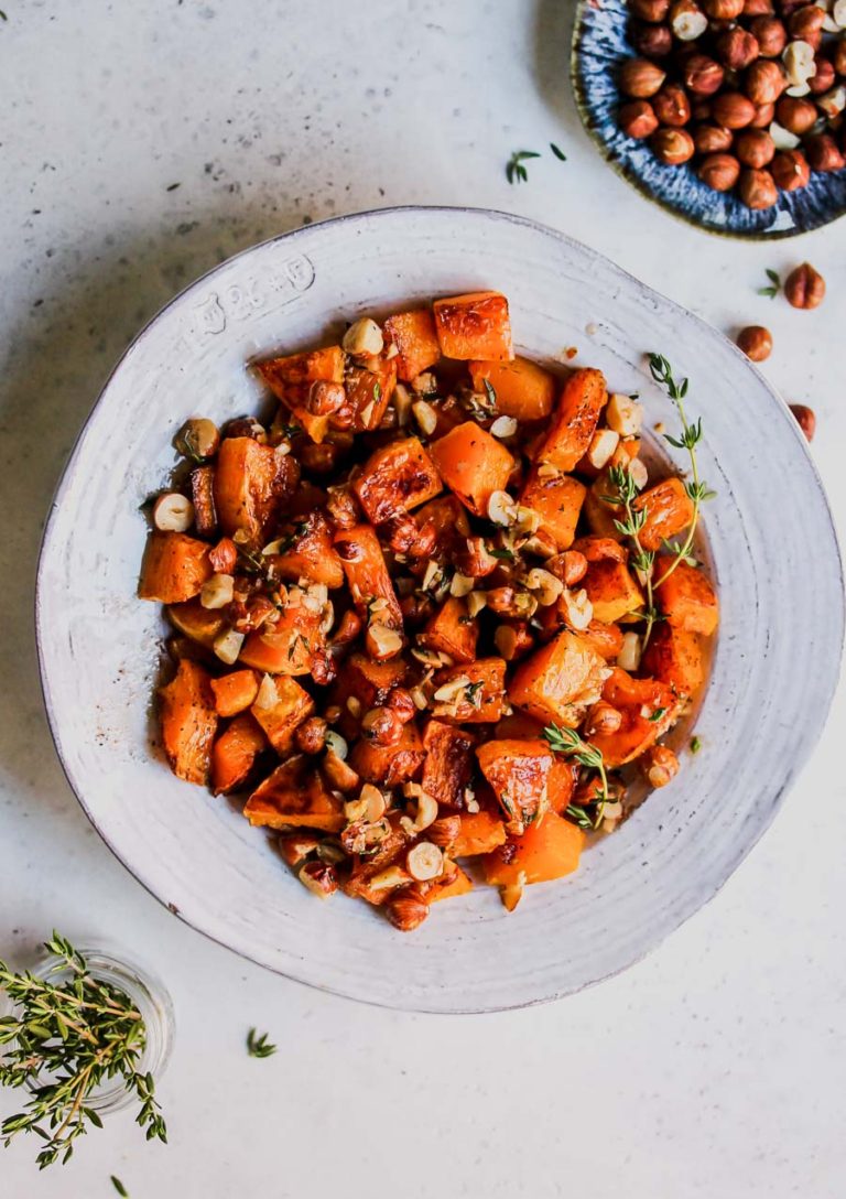 5 Ingredient Butternut Squash with Brown Butter Hazelnuts - Dishing Out ...