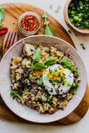 Miso Mushroom Risotto - Dishing Out Health