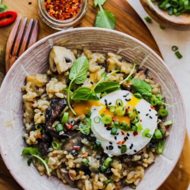 Miso Mushroom Risotto - Dishing Out Health