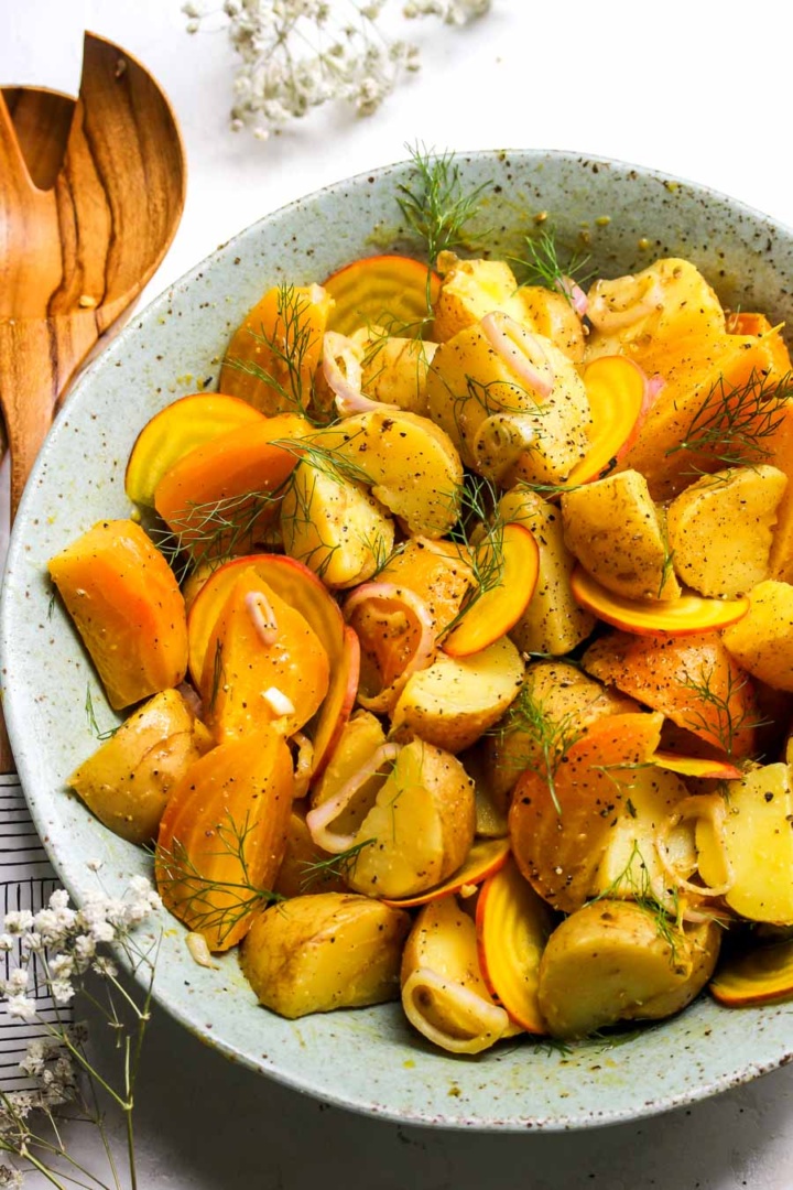 Roasted Beet and Potato Salad - Dishing Out Health