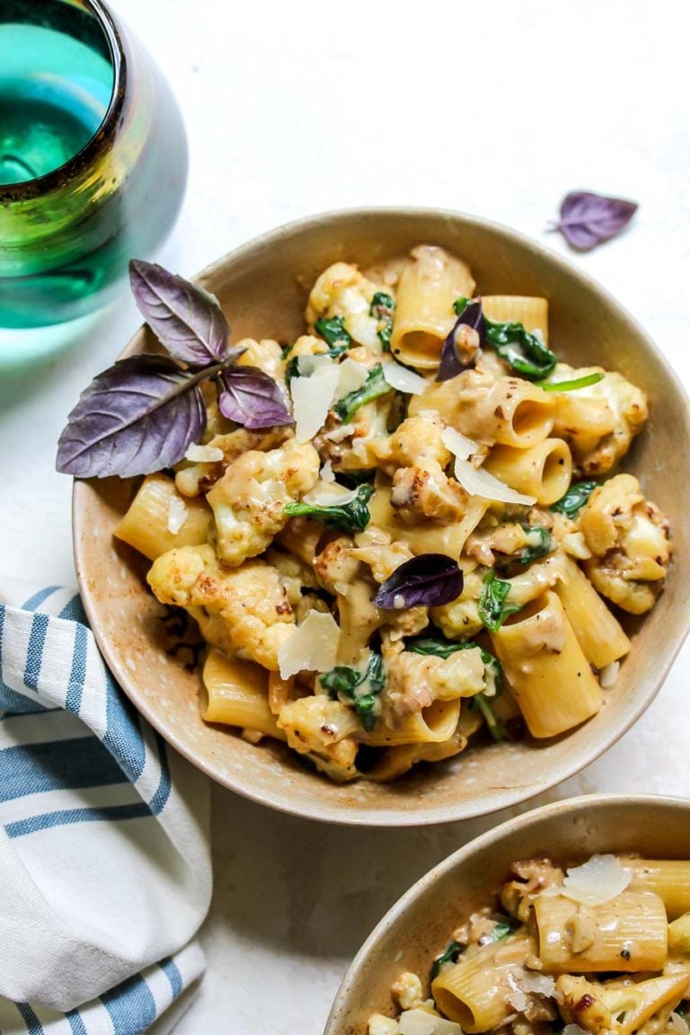 Creamy Cauliflower Pasta - Dishing Out Health
