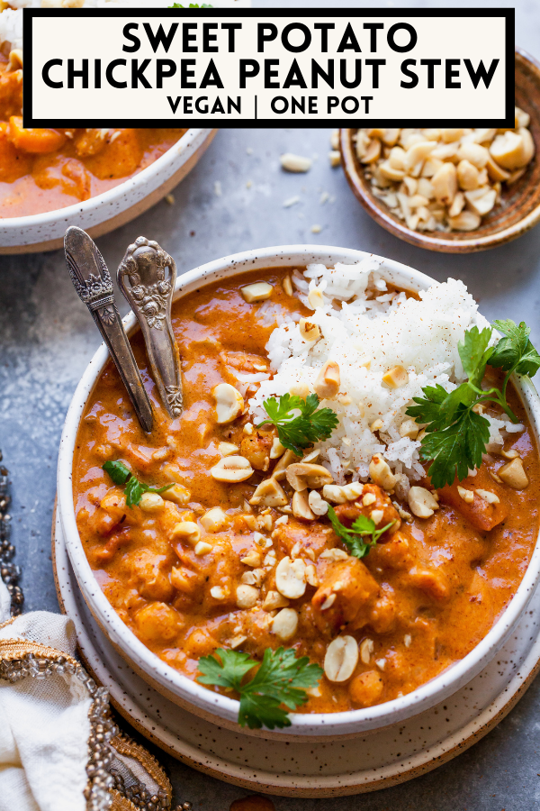 Sweet Potato and Chickpea Peanut Stew (West African-Inspired) - Dishing ...