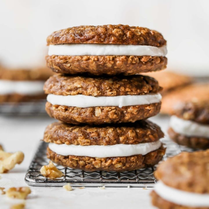 Homemade Oatmeal Creme Pies (Healthier) - Dishing Out Health