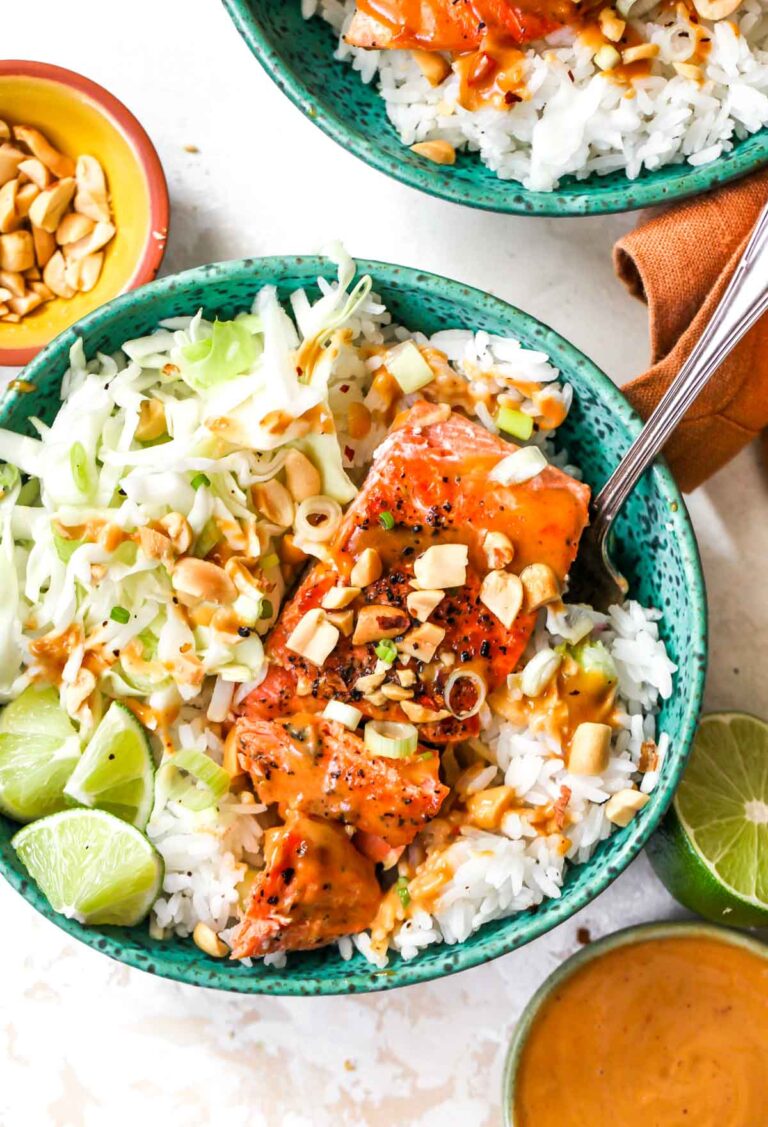 Firecracker Salmon Bowls - Dishing Out Health