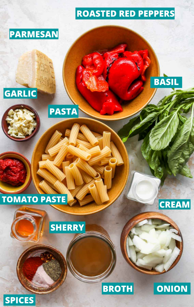 Creamy Red Pepper Pasta - Dishing Out Health