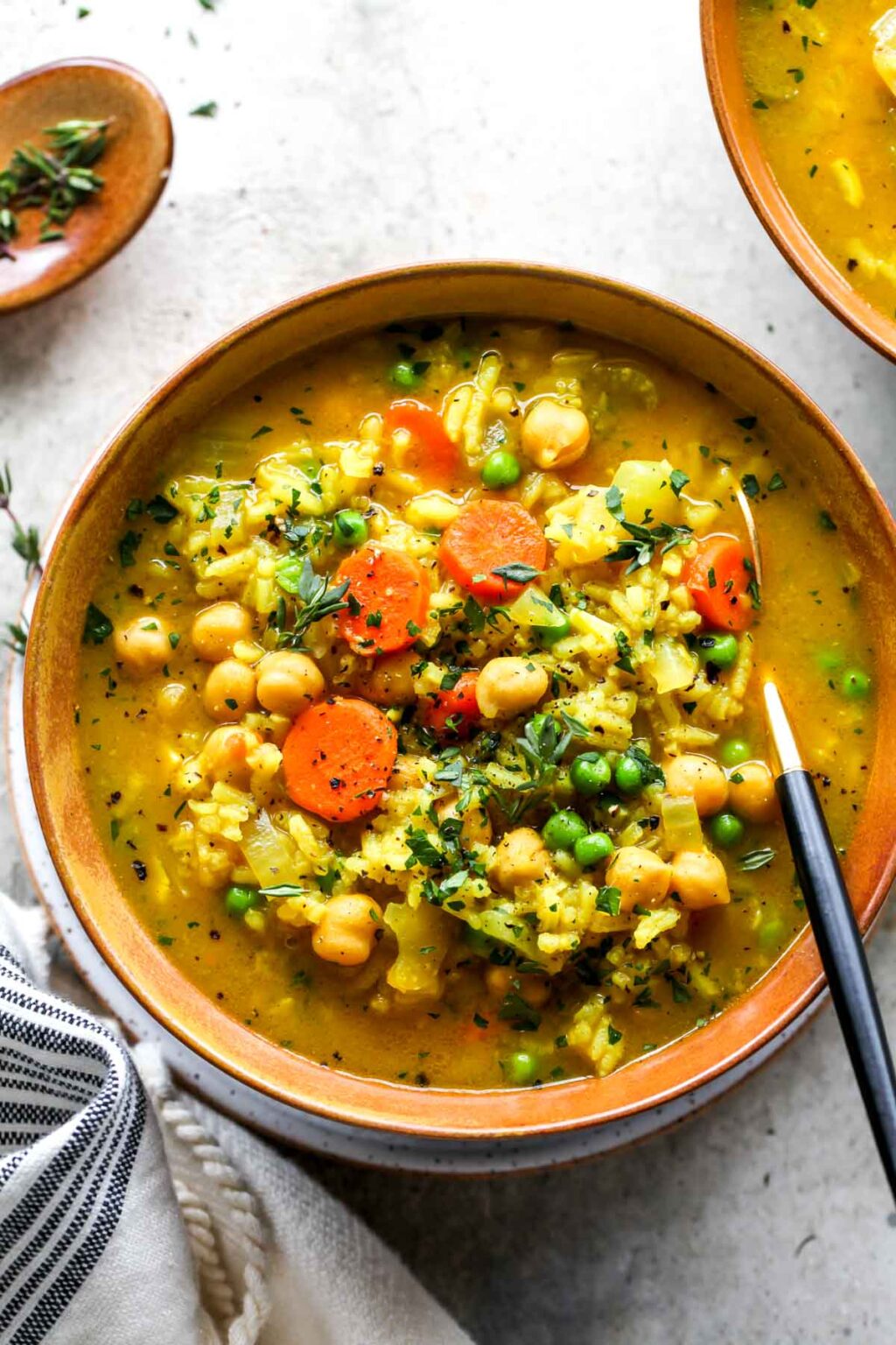 Chickpea and Rice Soup - Dishing Out Health