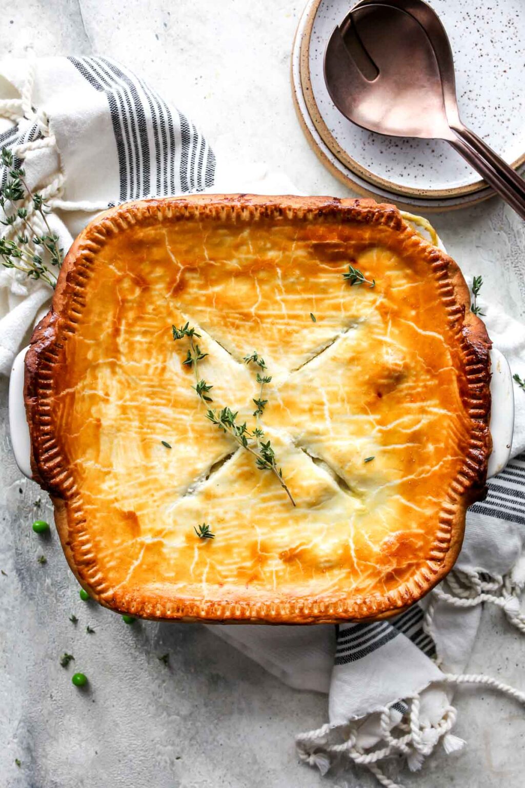 Creamy Vegetable Pot Pie - Dishing Out Health