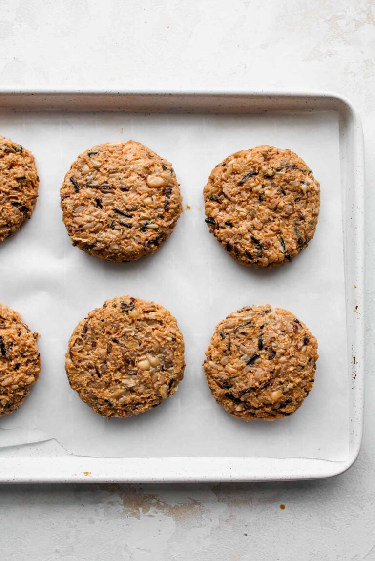 Wild Rice Burgers with Tahini Special Sauce - Dishing Out Health