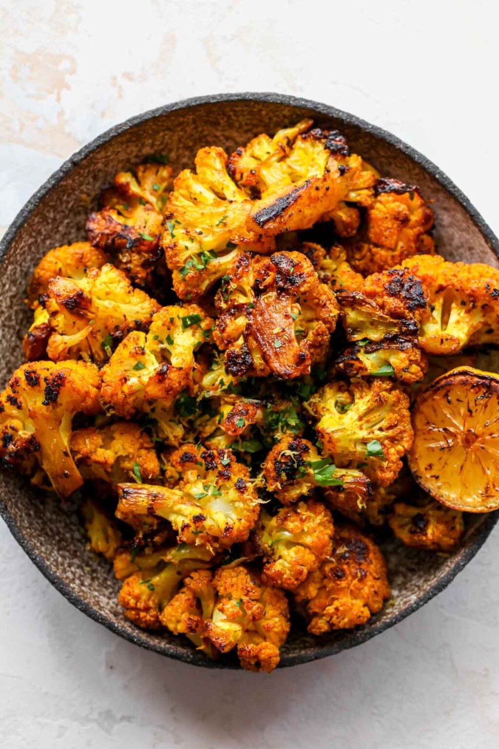 Turmeric Roasted Cauliflower Bowls with Whipped Feta - Dishing Out Health