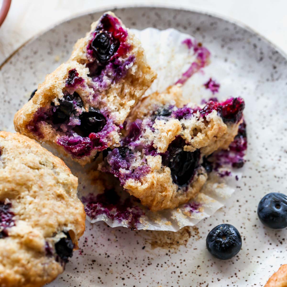 The Best Vegan Blueberry Muffins - Dishing Out Health