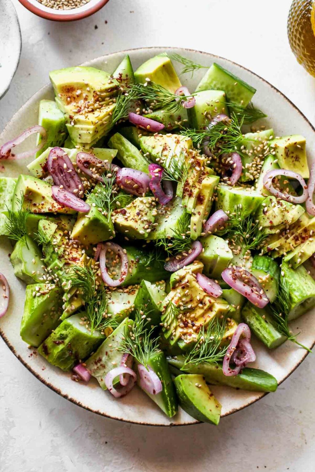Cucumber Avocado Salad - Dishing Out Health