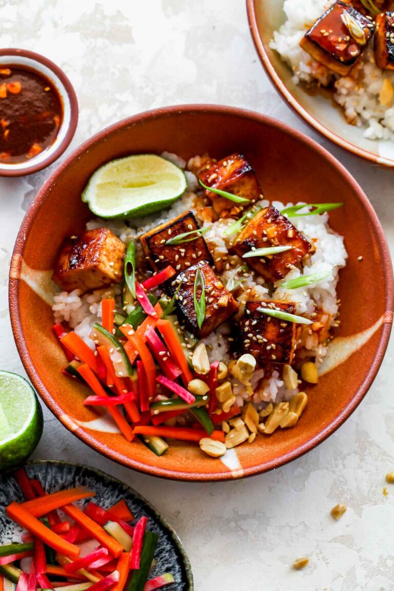 Gochujang Tofu and Rice Bowls - Dishing Out Health