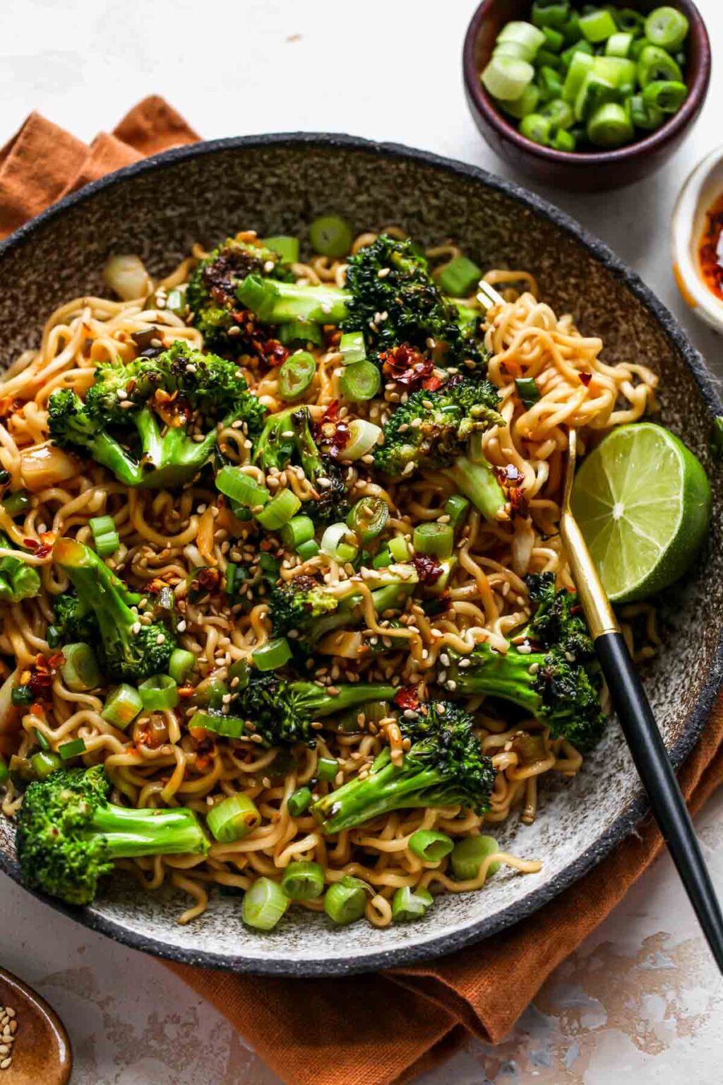 20 Minute Scallion Noodles - Dishing Out Health