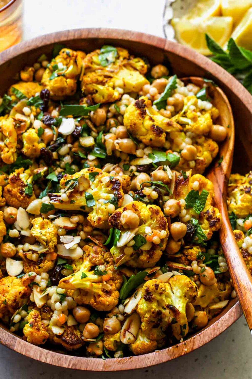 Moroccan Cauliflower and Couscous Salad - Dishing Out Health