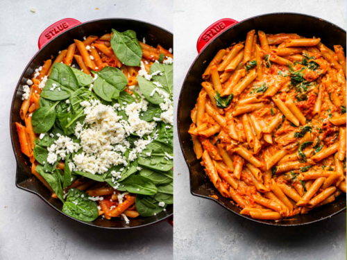 One Pan Creamy Tomato Pasta - Dishing Out Health