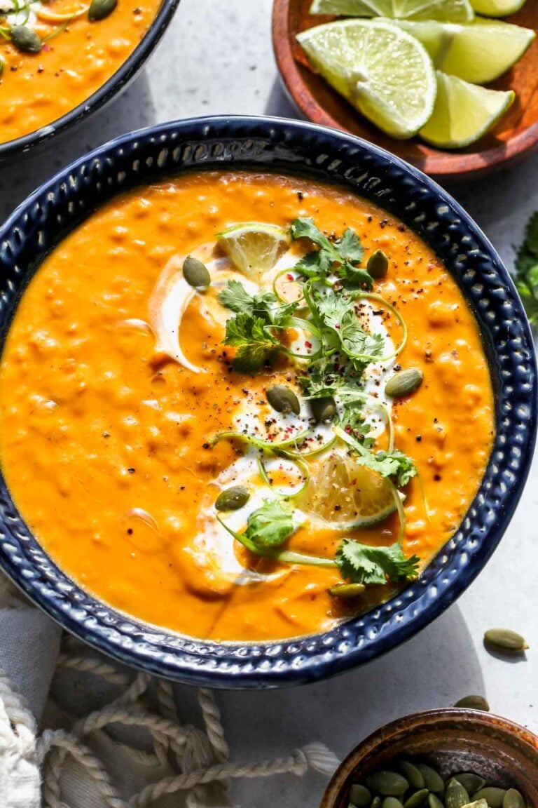 Pumpkin Red Lentil Soup - Dishing Out Health