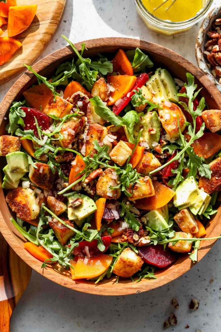 Arugula and Persimmon Salad - Dishing Out Health