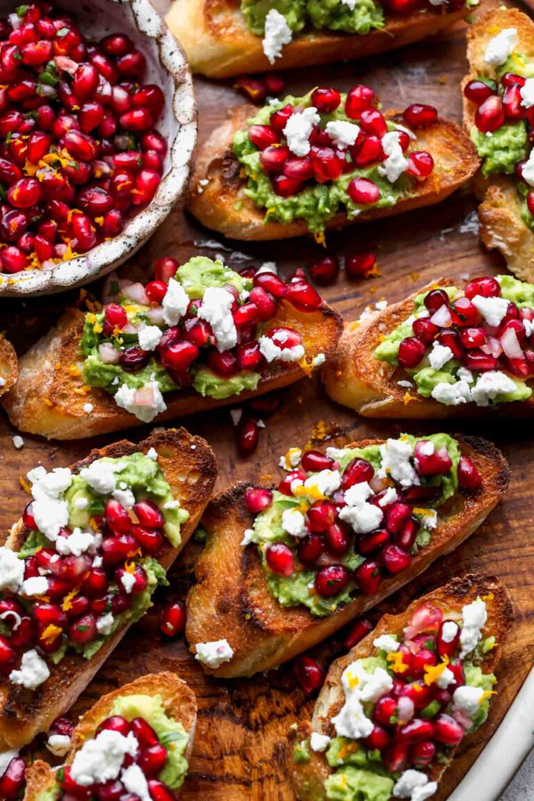 Avocado Toast with Pomegranate Salsa - Dishing Out Health