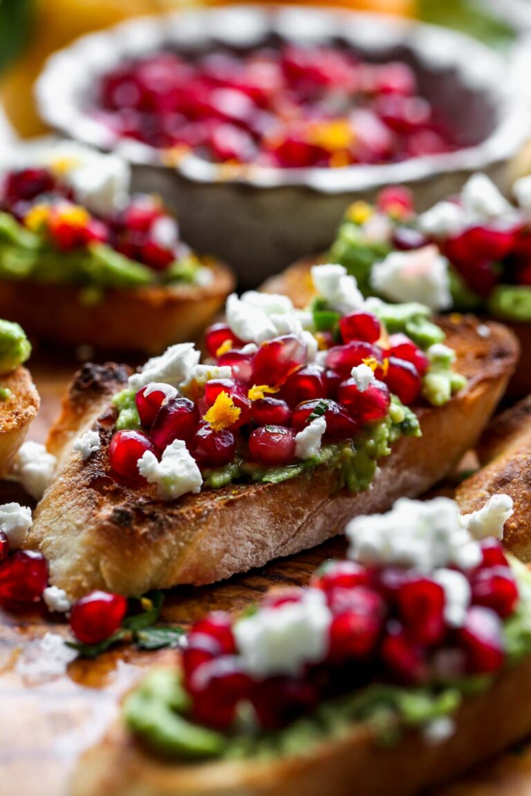 Avocado Toast with Pomegranate Salsa - Dishing Out Health