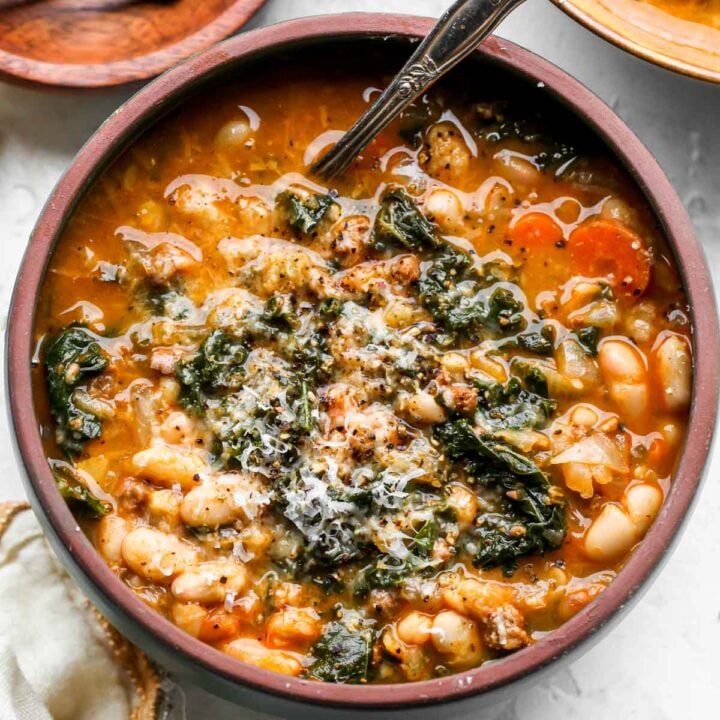 Chorizo White Bean Soup - Dishing Out Health