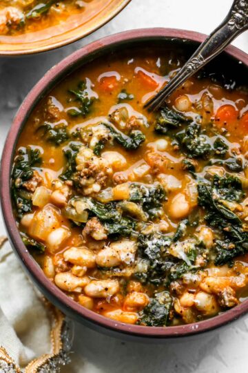 Chorizo White Bean Soup - Dishing Out Health