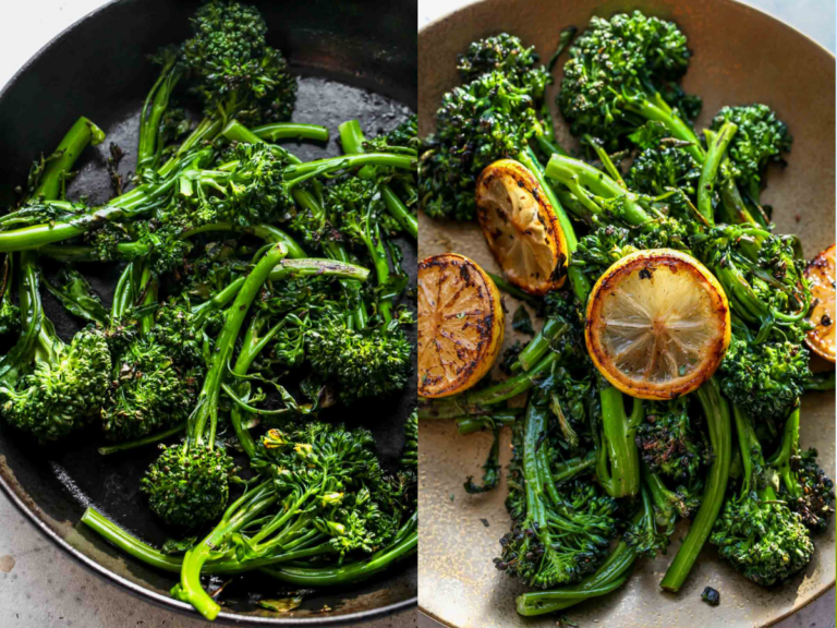 Charred Broccoli with Hazelnut Romesco - Dishing Out Health