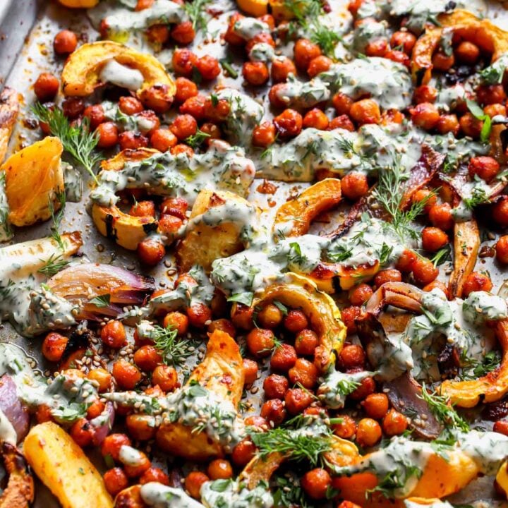 Sheet Pan Vegetable and Chickpea Bake - Dishing Out Health
