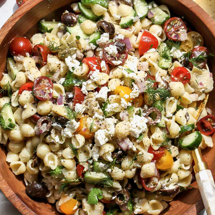 Italian Pasta Salad (Vegetarian) - Dishing Out Health
