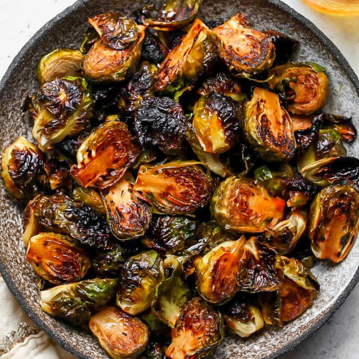 Chipotle-Balsamic Brussels Sprouts - Dishing Out Health