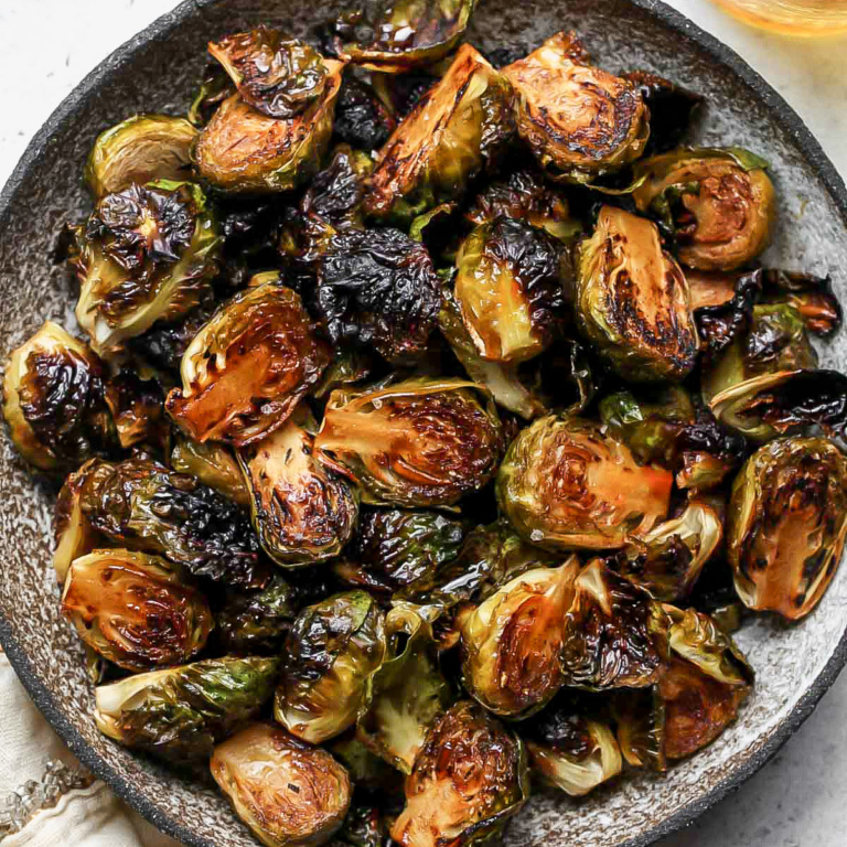 Chipotle-Balsamic Brussels Sprouts - Dishing Out Health