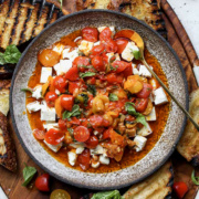 Spicy Tomato Marinated Feta - Dishing Out Health