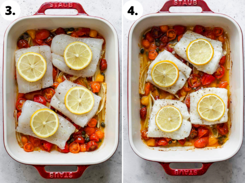 Mediterranean Baked Cod - Dishing Out Health