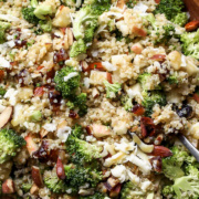 Broccoli-Cheddar Quinoa Salad - Dishing Out Health