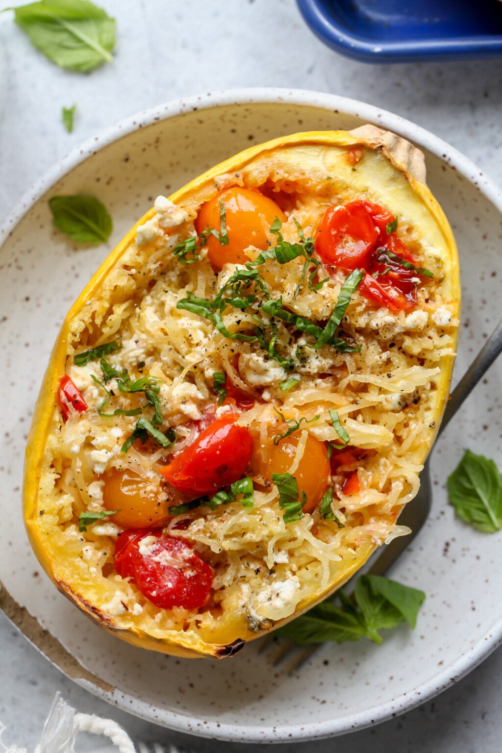 Baked Feta Spaghetti Squash - Dishing Out Health