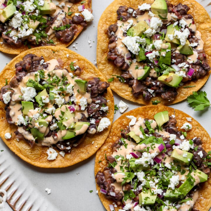 Black Bean Tostadas - Dishing Out Health