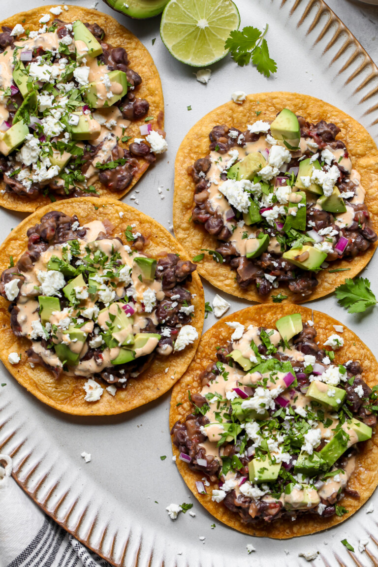 Black Bean Tostadas - Dishing Out Health