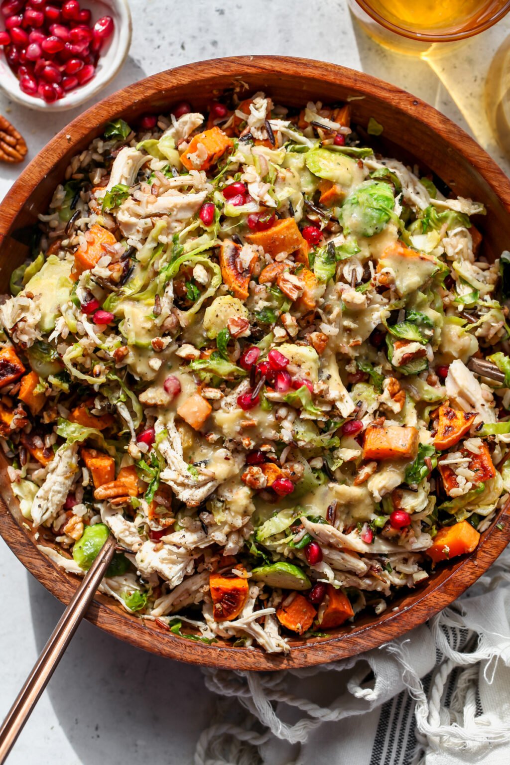 Harvest Fall Salad with Caramelized Shallot Dressing - Dishing Out Health