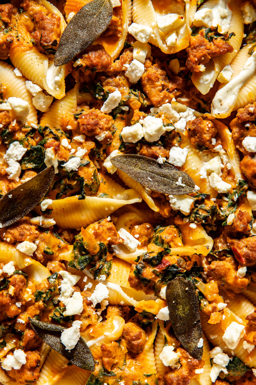 Spicy Pumpkin and Feta Stuffed Shells - Dishing Out Health