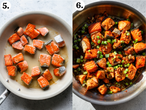 Ginger-Scallion Salmon Bowls - Dishing Out Health