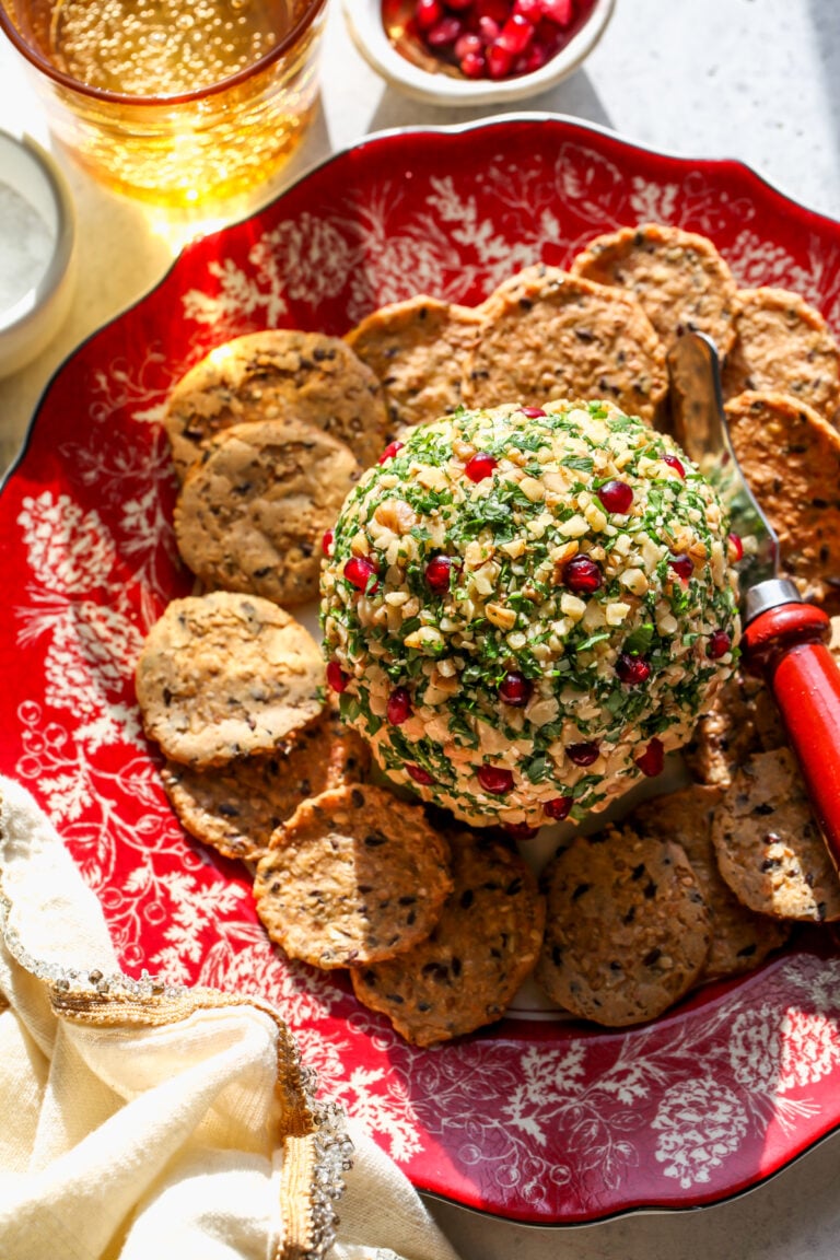Easy Cheese Ball with Walnuts - Dishing Out Health