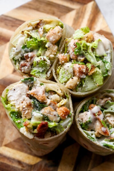 Miso Chicken Caesar Wrap - Dishing Out Health