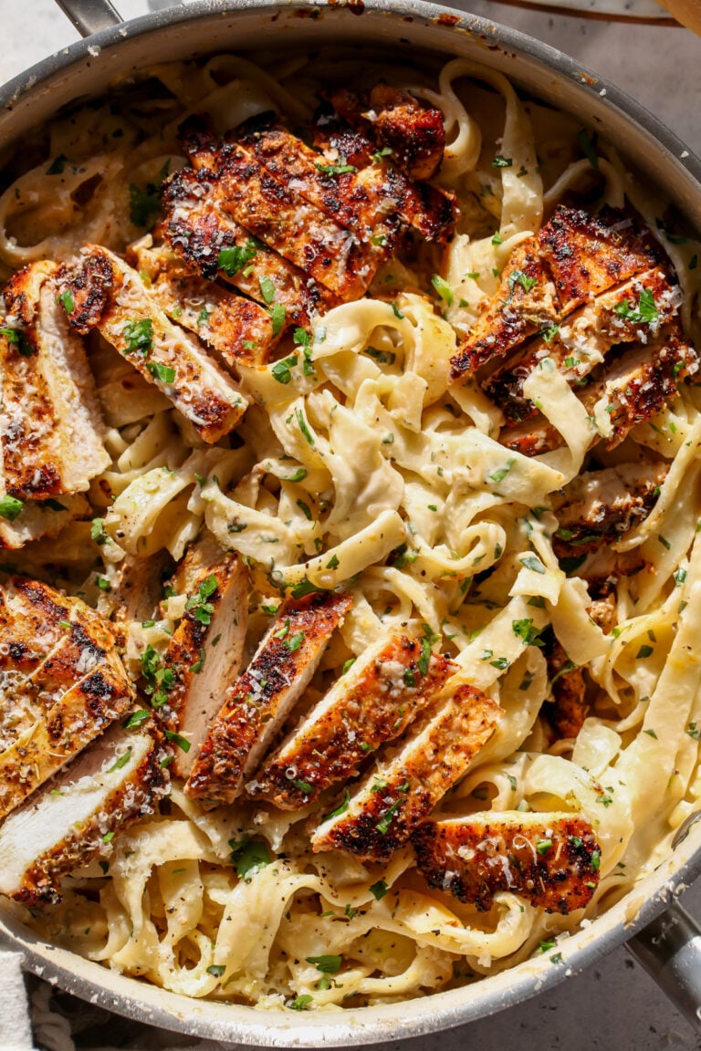 Creamy Lemon Chicken Pasta - Dishing Out Health