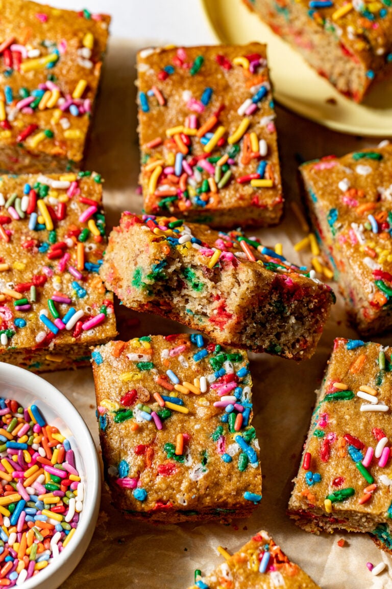 Funfetti Banana Bread Bars - Dishing Out Health