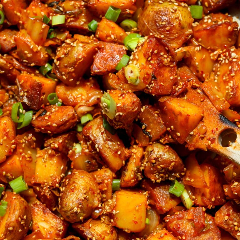 Kimchi Potatoes - Dishing Out Health