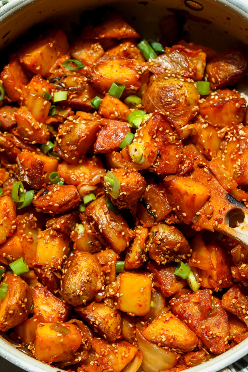 Kimchi Potatoes - Dishing Out Health